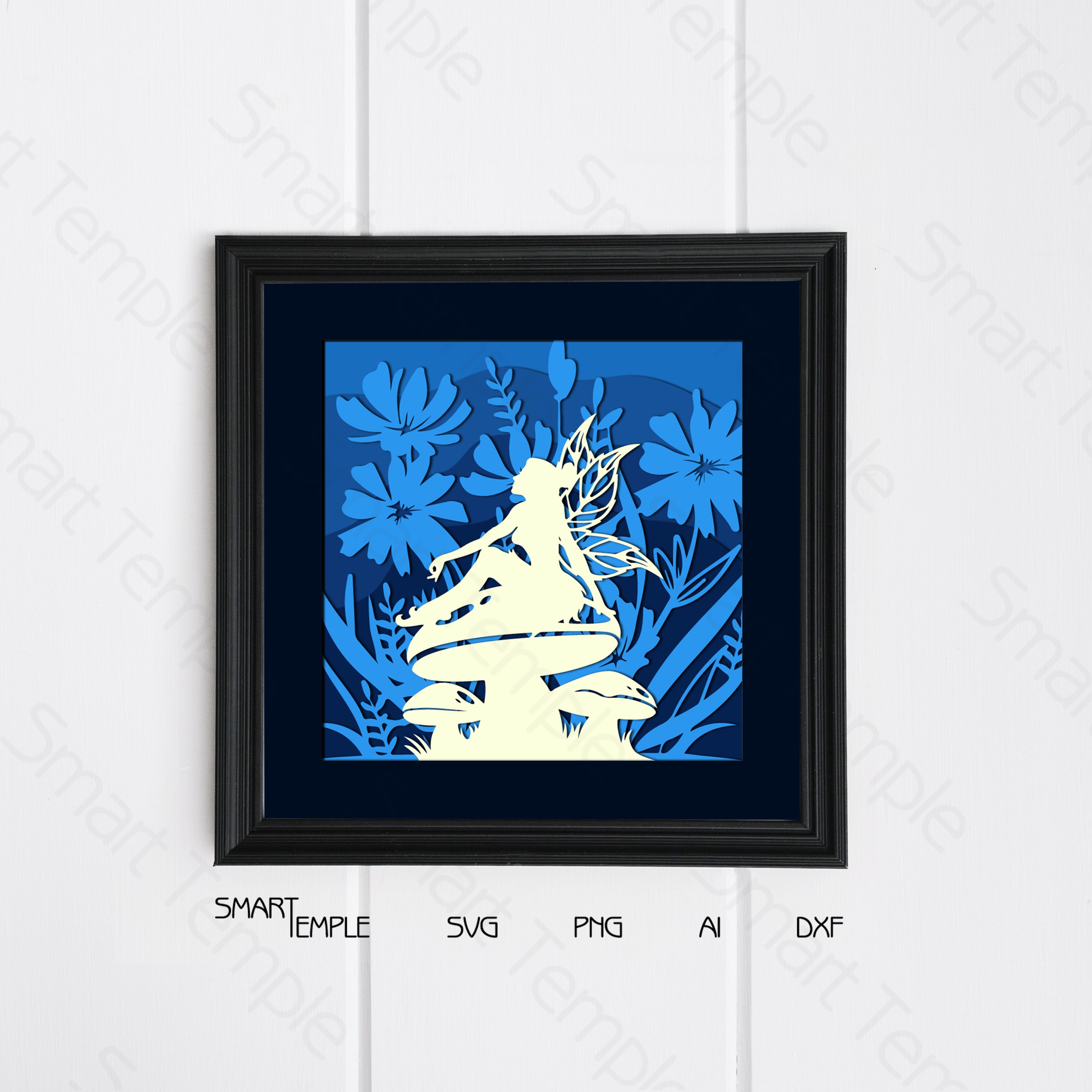 Fairy Shadow Box Svg Fairy Cut File Fairy Stencil Fairy - Etsy