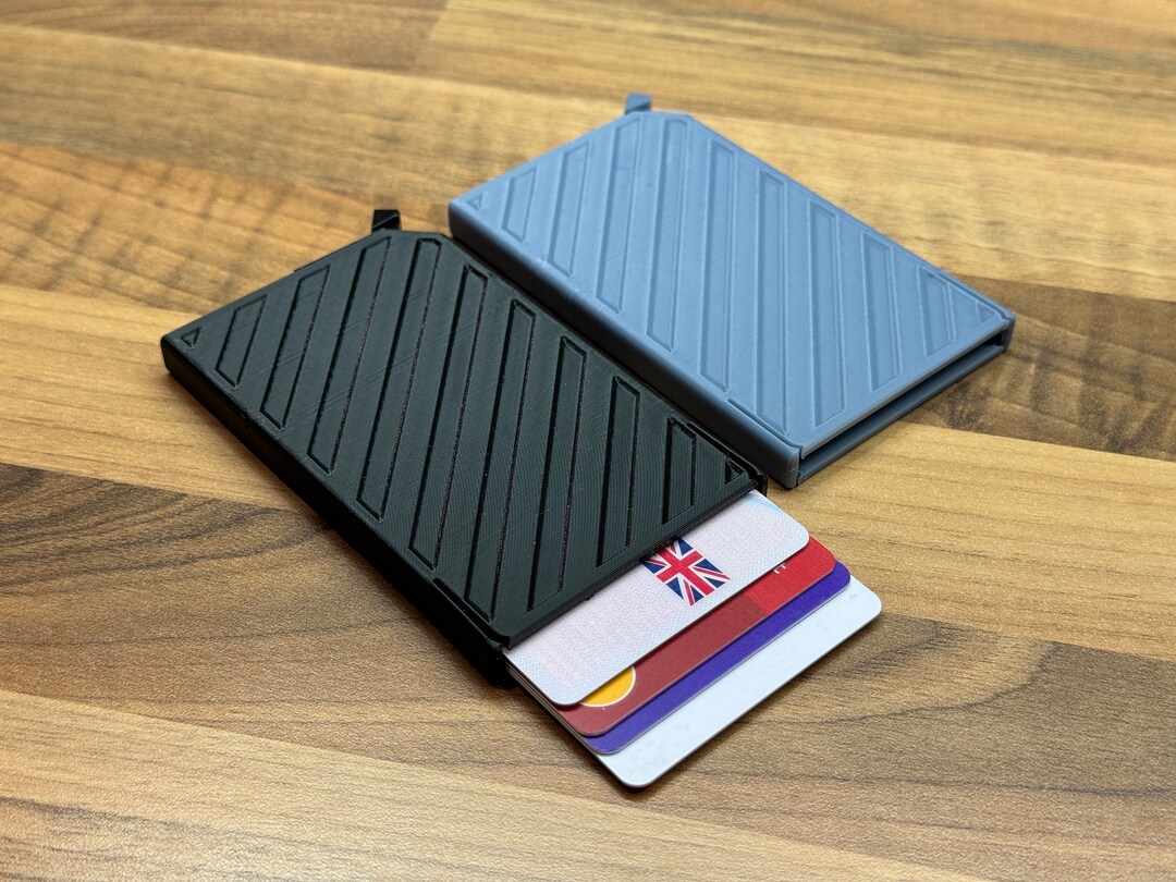 Slim Card Holder With Pop-up Card Mechanism - Etsy