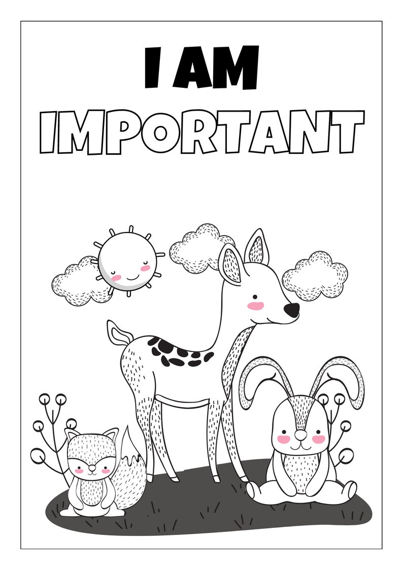 Positive Affirmation Colouring Worksheets for Kids Printable Pages ...