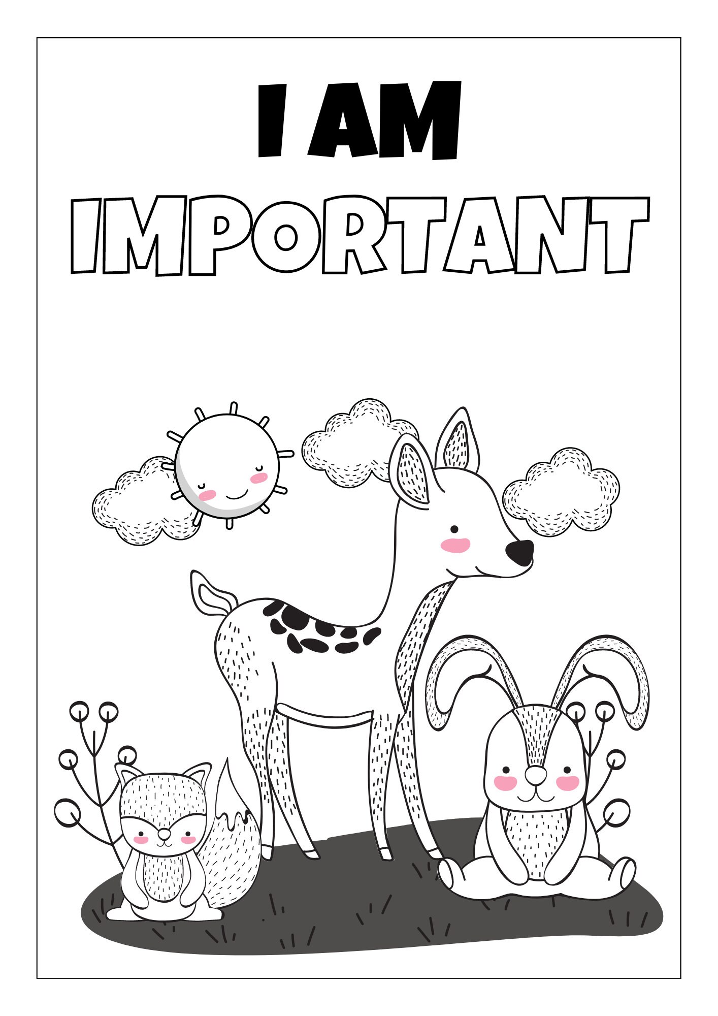 Positive Affirmation Colouring Worksheets for Kids Printable Pages ...