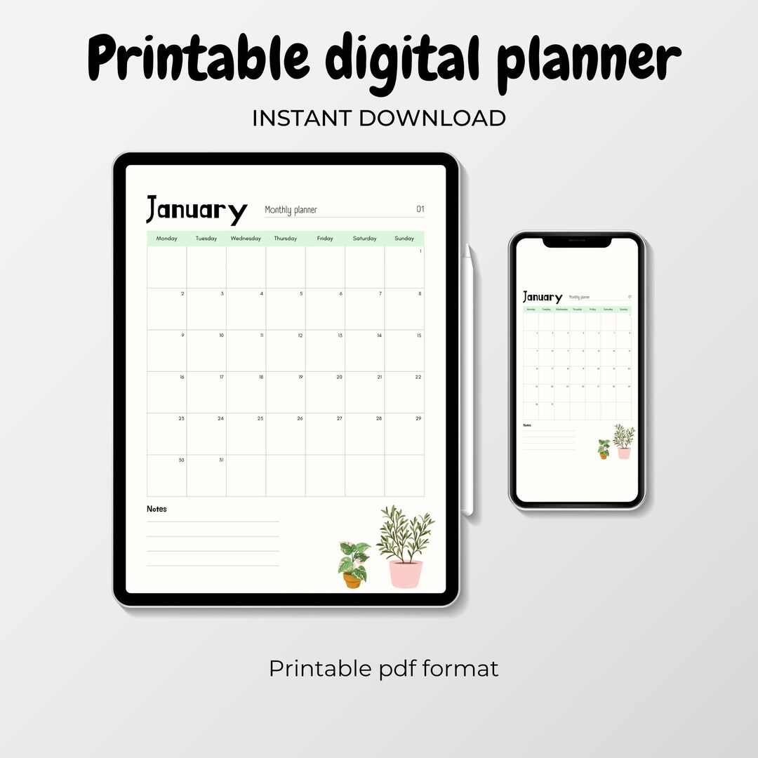 Printable Digital Planner,instant Download,personal Journal, Minimal ...