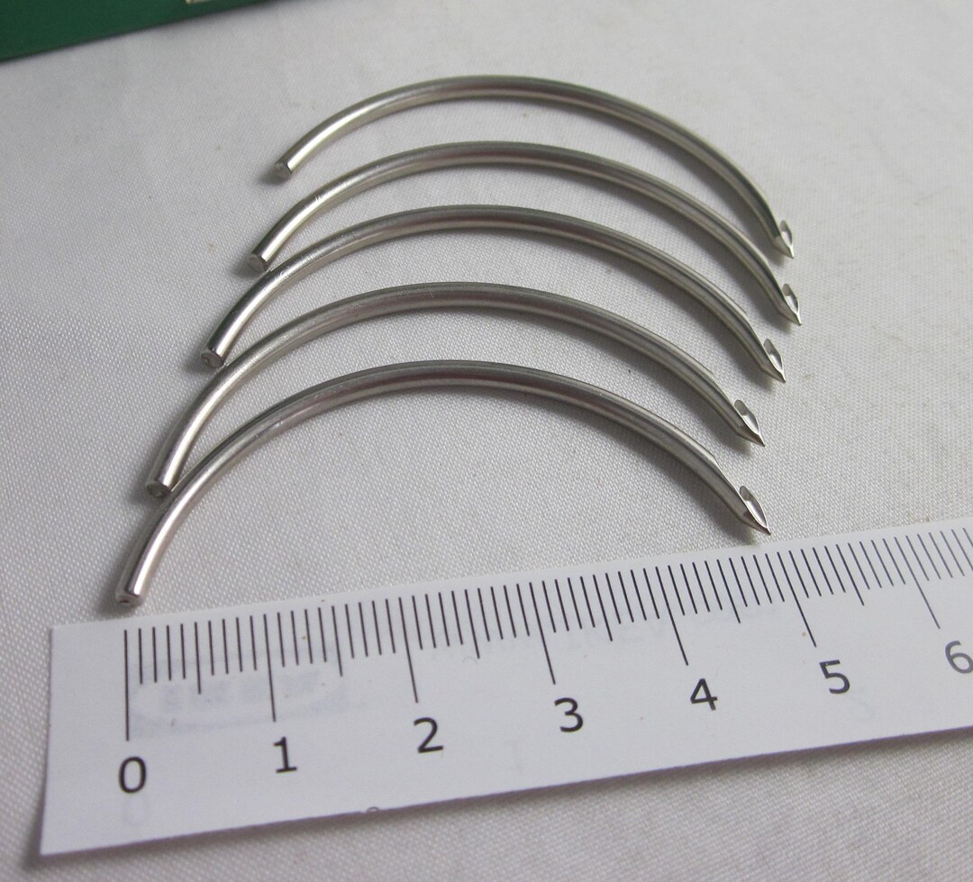 5 Pcs Curved Hook Needles Rapid Stitch by AKRA System 6001 Nr 43 thick ...