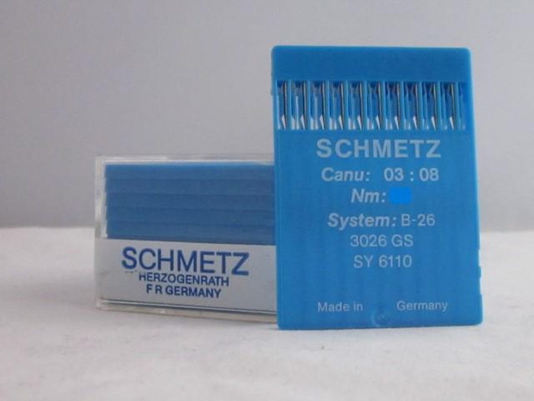 SCHMETZ B 26, 3026,SY 6110 Sewing Machine Needles Rimoldi 327,527,627 ...