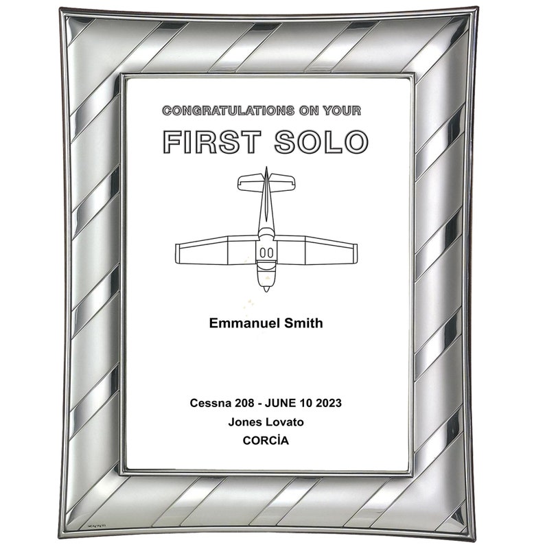 Pilot First Solo Flight Award, Plaque Fillable Pdf, Personalized Pilot ...