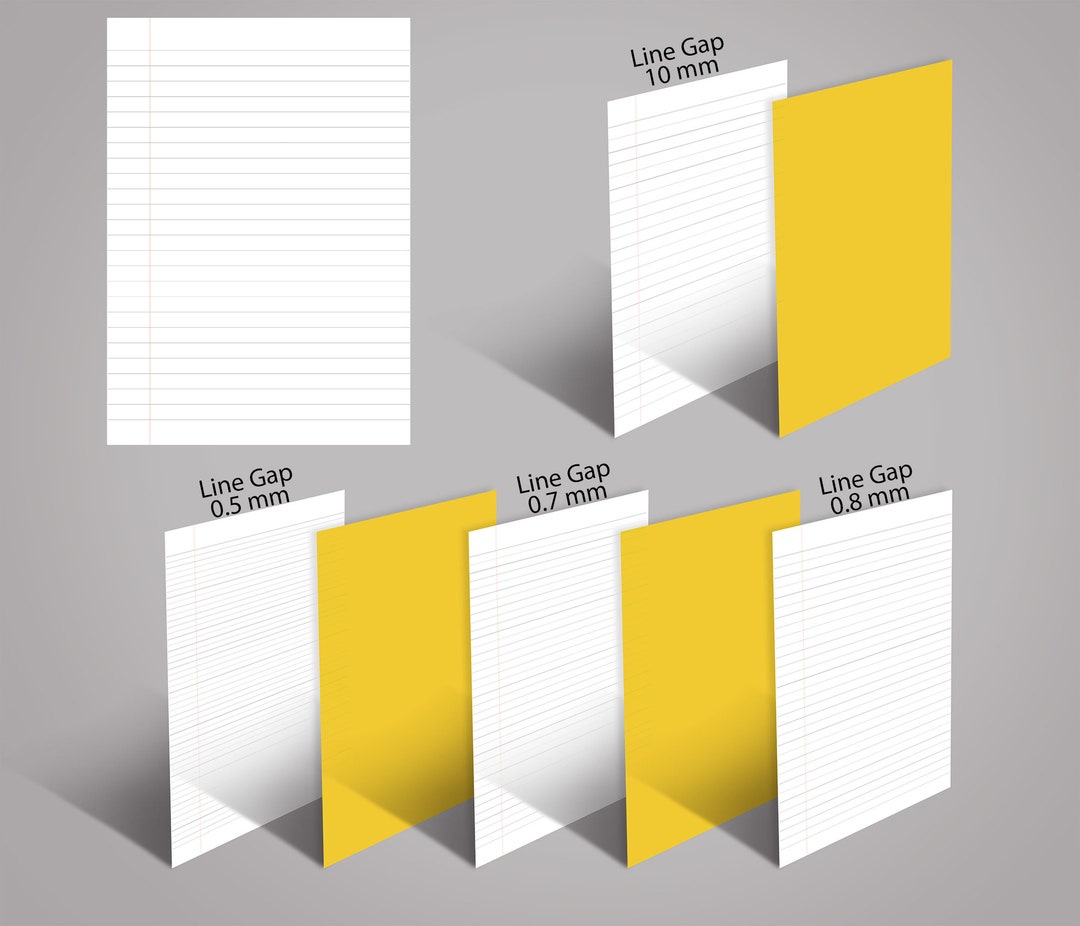 Lined Paper PDF Printable Paper - Notebook Paper - School Paper - Lined ...