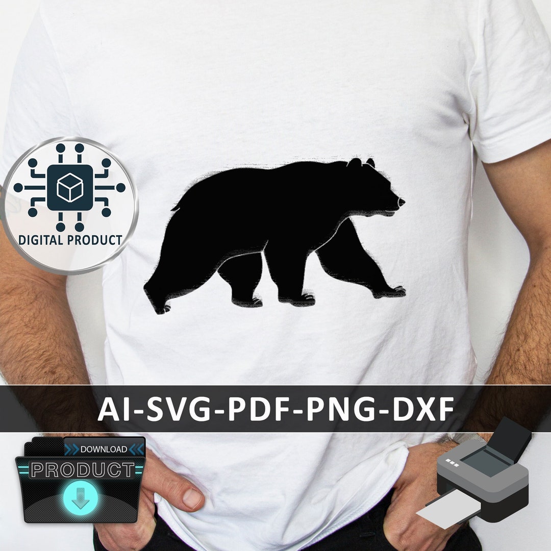 Vector Bear, Bear Art, Printable Vector Patterns, AI, Svg, Eps, Png ...