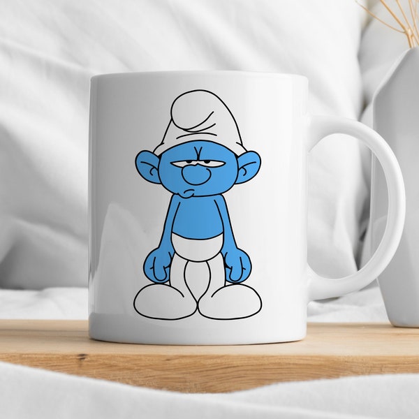 Grumpy Smurf Png - Etsy