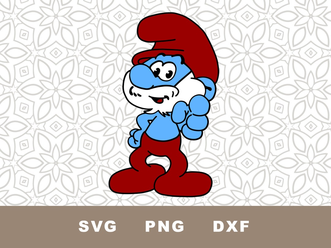 Papa Schlumpf SVG Schnittdatei SVG Schnittdatei, Clipart, PNG, Sofort ...