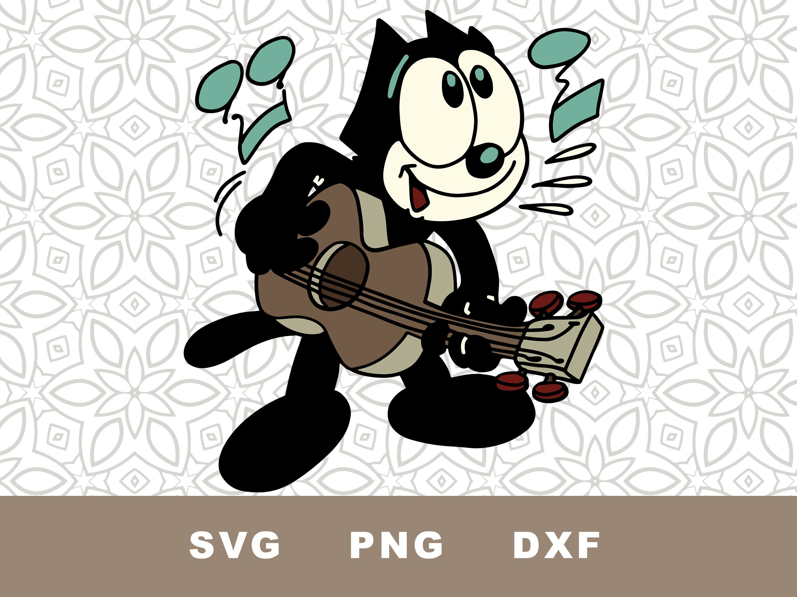 Felix the Cat SVG Cut File, Vintage Cartoon, Cat Clipart, PNG, Instant ...