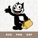 Felix the Cat SVG Cut File, Vintage Cartoon, Cat Clipart, PNG, Instant ...