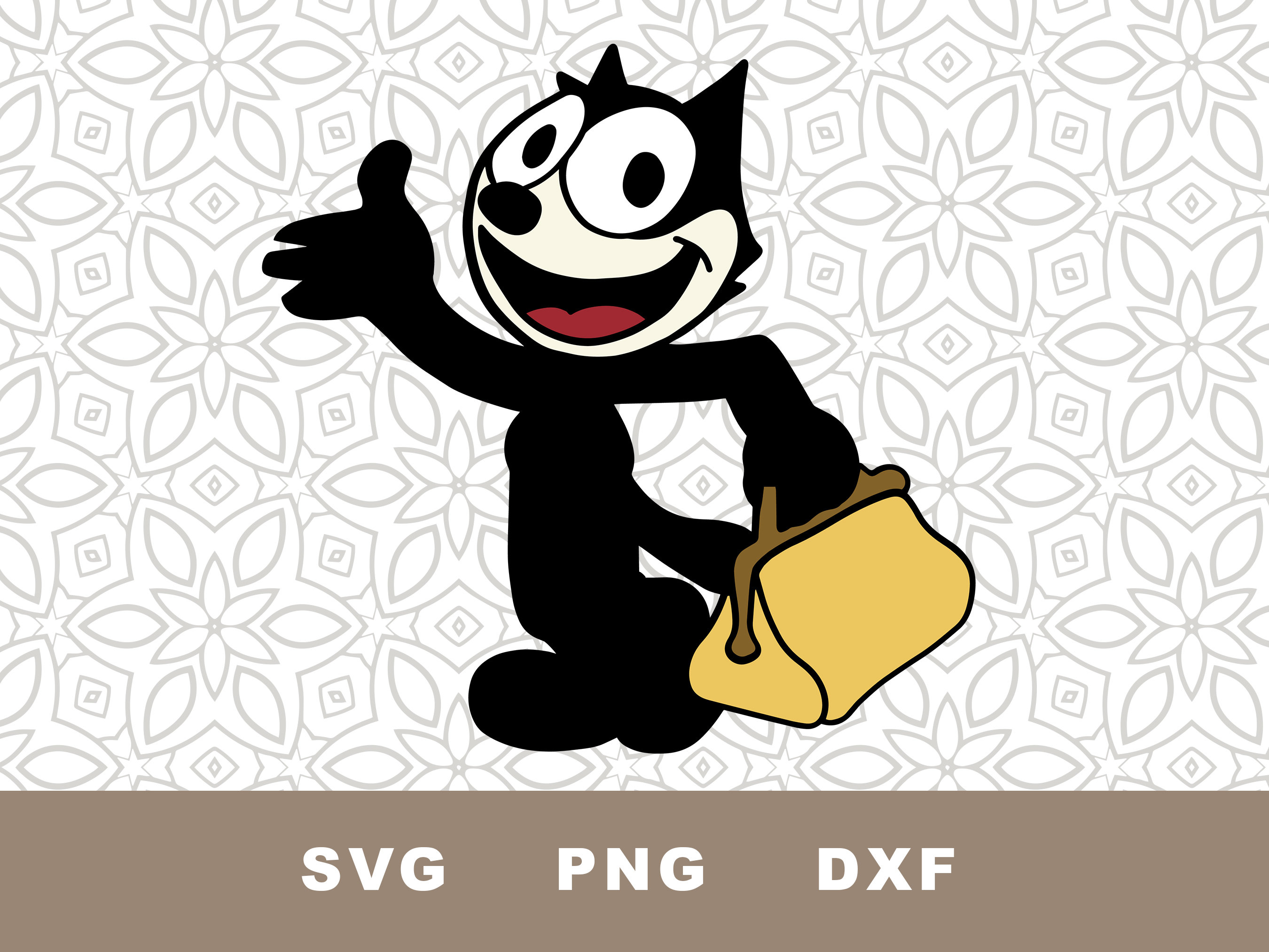 Felix the Cat SVG Cut File, Vintage Cartoon, Cat Clipart, PNG, Instant ...