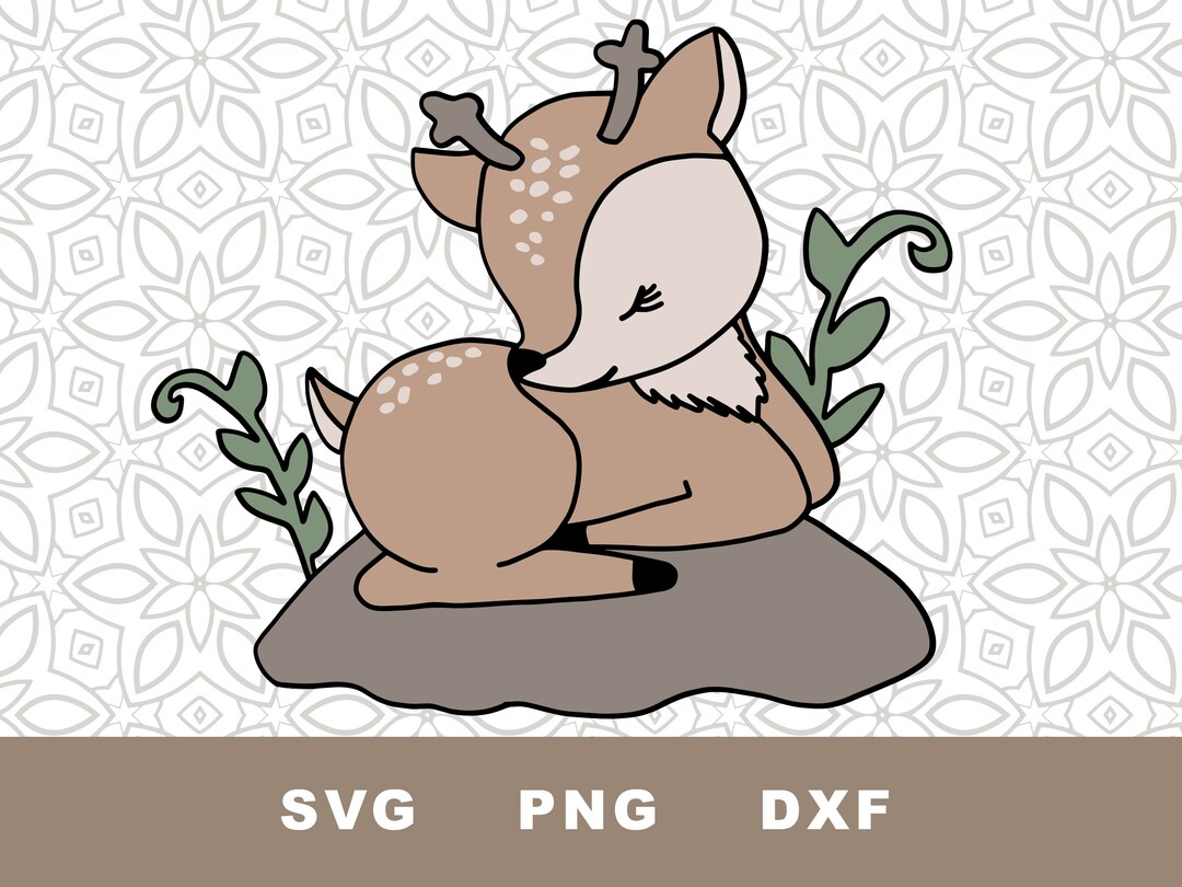 Baby Deer SVG Cut File, Woodland Animal, Deer Fawn, Forest Animal ...