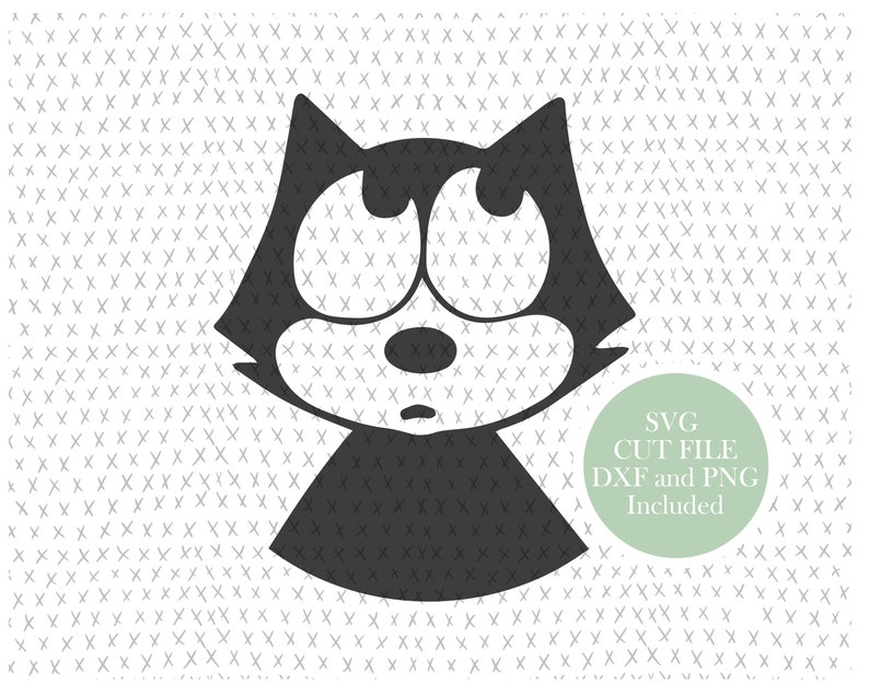 Felix the Cat SVG Cut File, Vintage Cartoon, Clipart, Cat Clipart, PNG ...