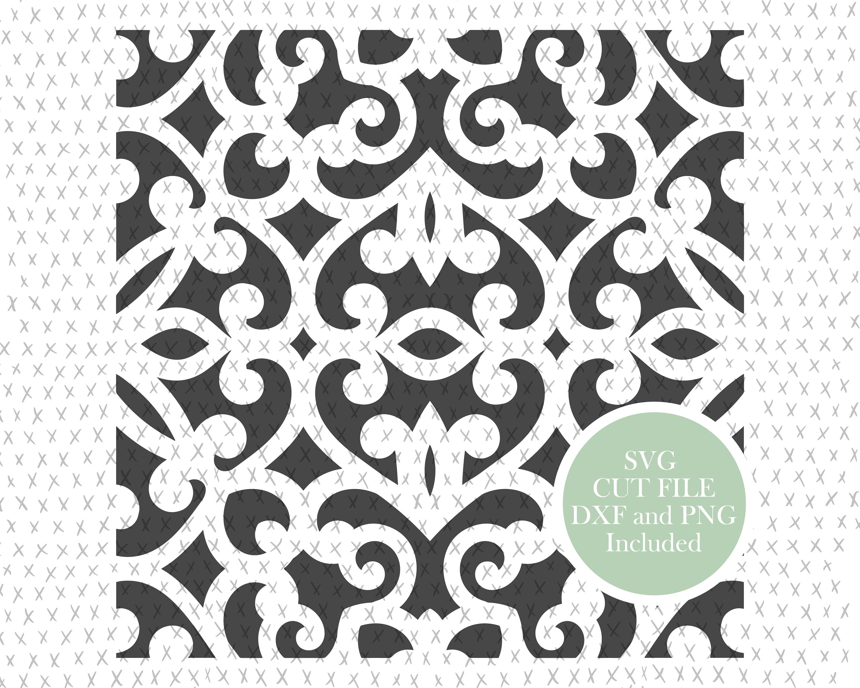 Tile Pattern SVG Cut File, Swirl Pattern, Floral, Greek, Portuguese ...