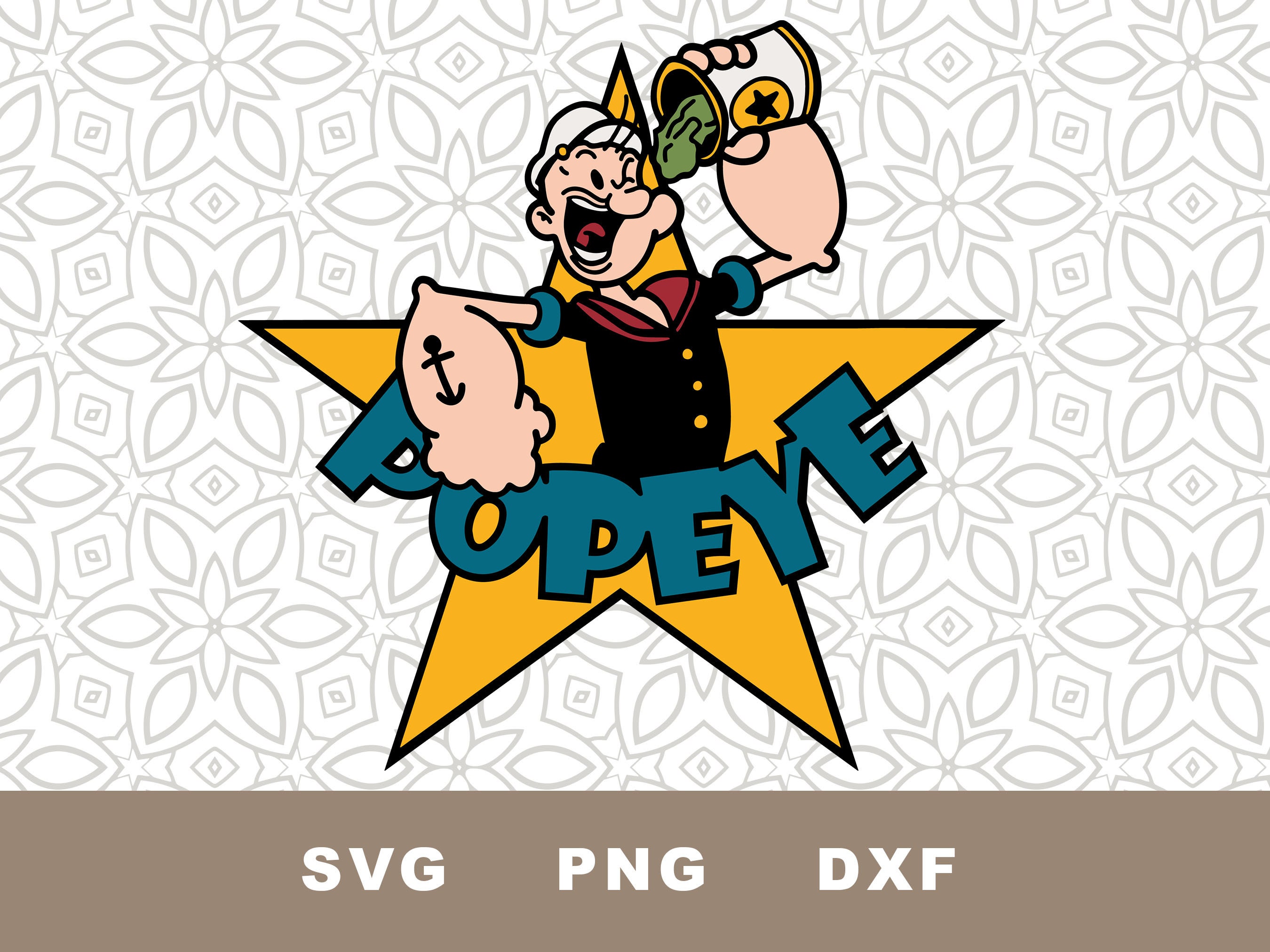 Archivo SVG de Popeye el Marino: Clipart, PNG (Descarga instantánea ...