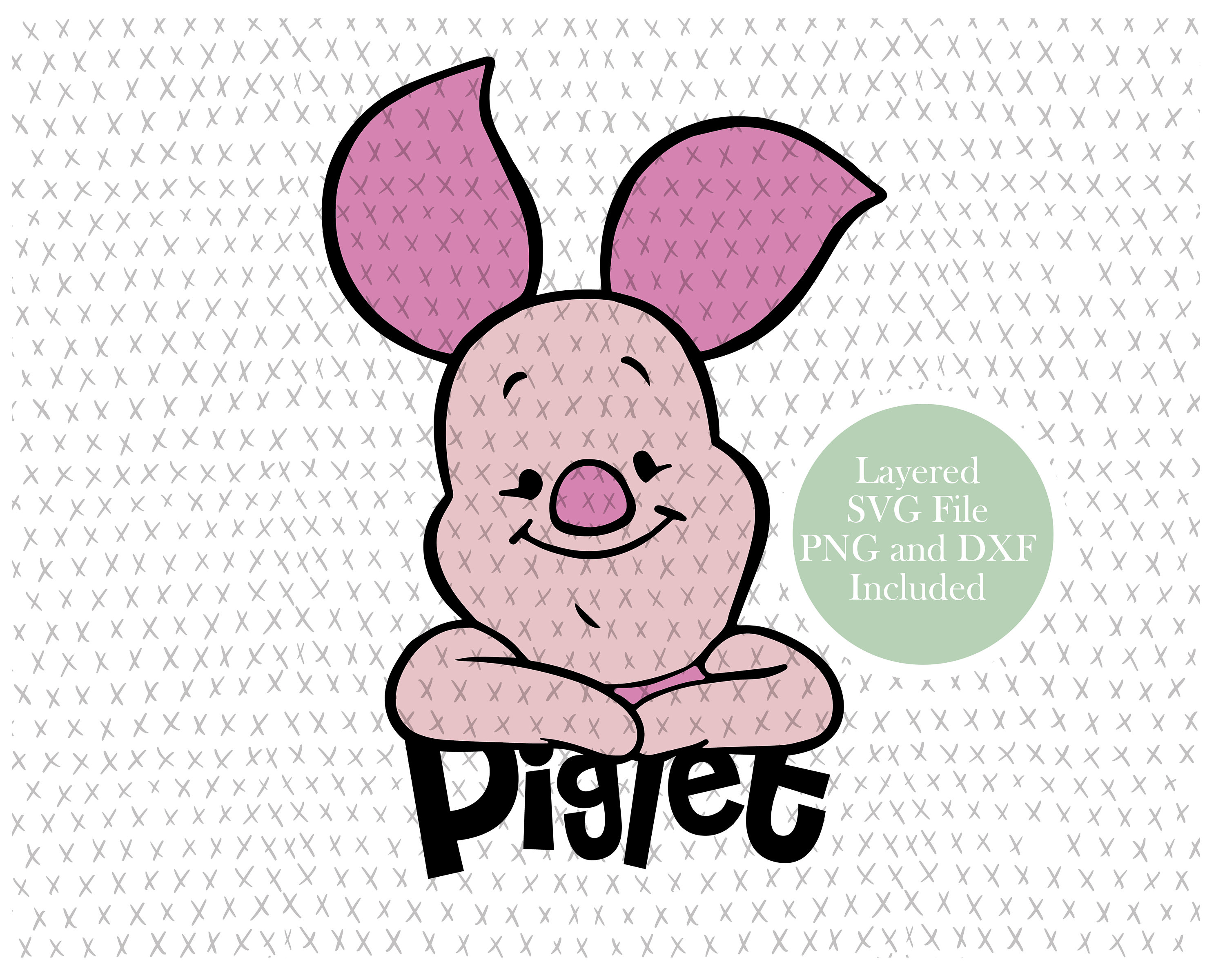 Piglet SVG Cut File: Winnie the Pooh Clipart (digital Download) - Etsy