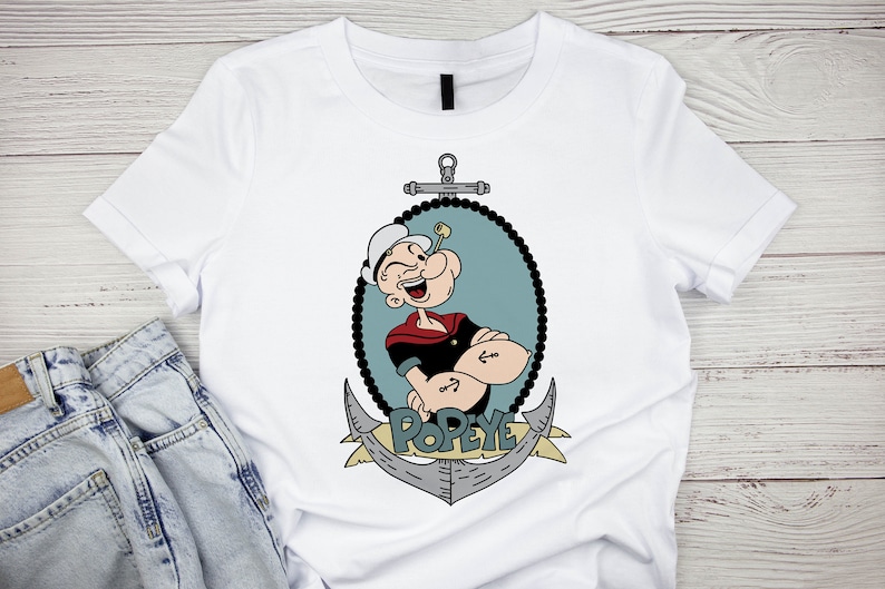 Popeye the Sailorman SVG Cut File: Clipart, PNG, DFX (instant Download ...