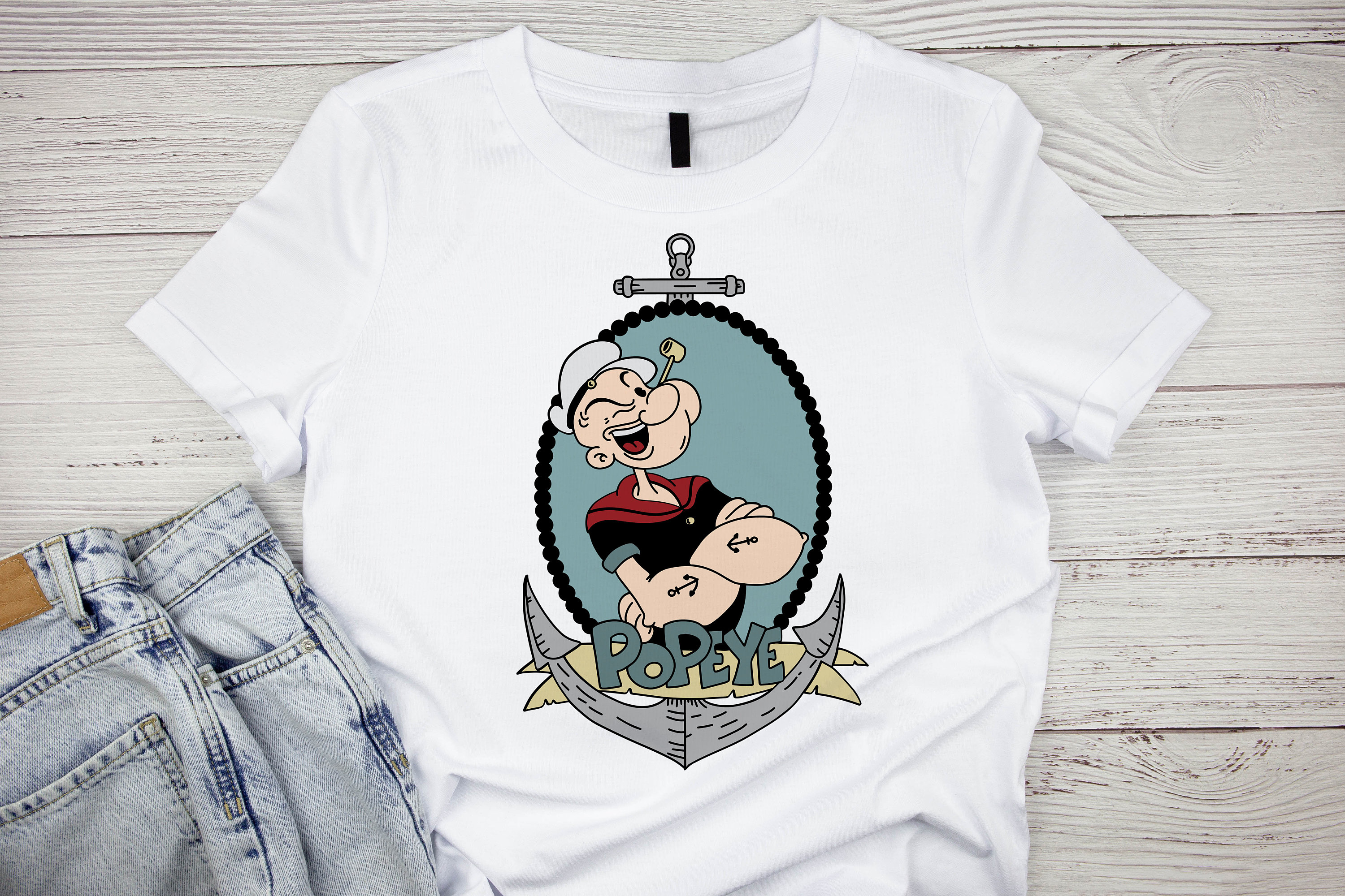 Popeye the Sailorman SVG Cut File SVG Cut File, Clipart, PNG, Instant ...