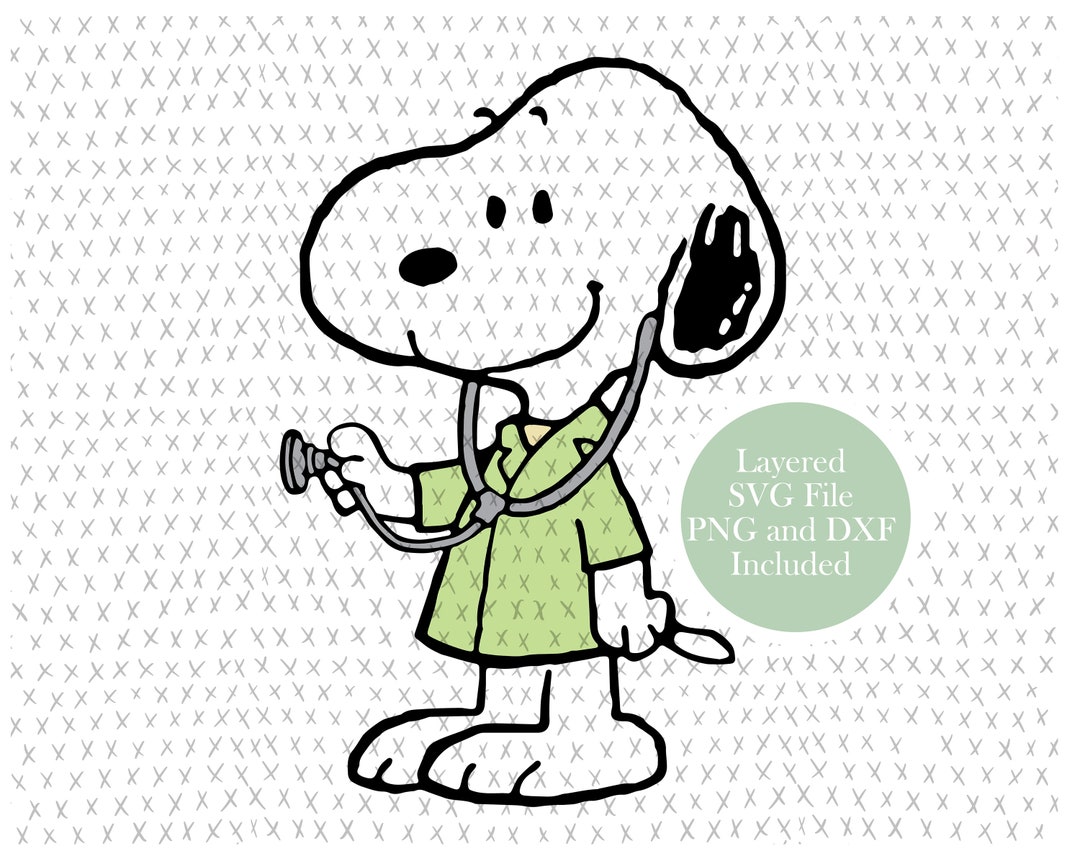 Snoopy SVG Cut File, Doctor, Medicine, Medical, Dxf, Png, Clipart ...
