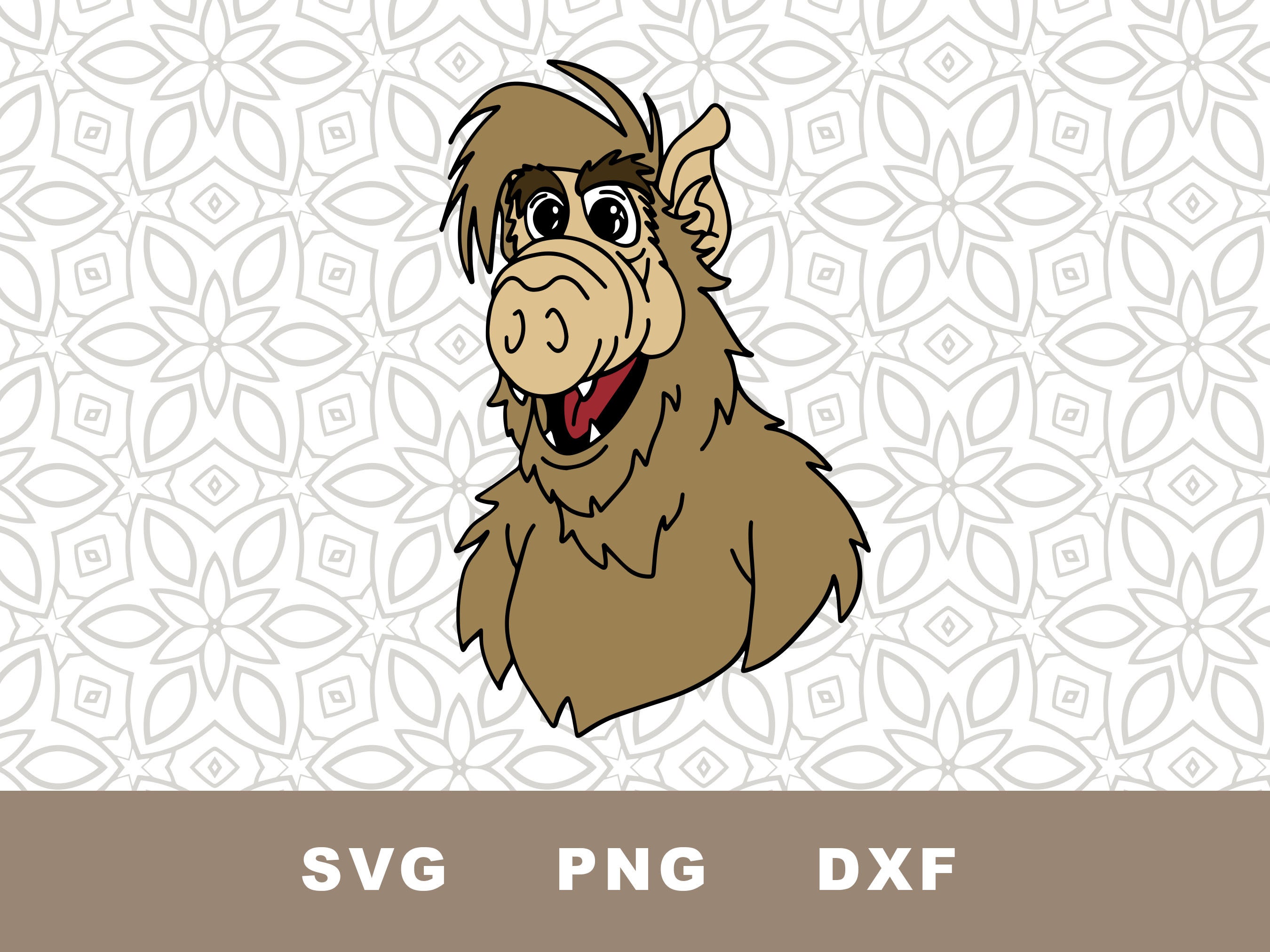 Alf the Alien SVG Cut File, Clipart, PNG, TV Show Character, Instant ...