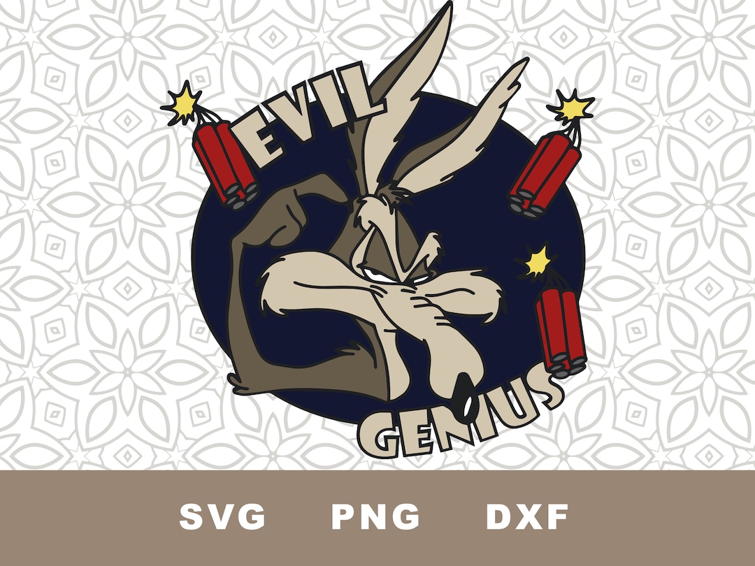 Wile E Coyote SVG Cut File, Evil Genius , Clipart, PNG, Instant ...