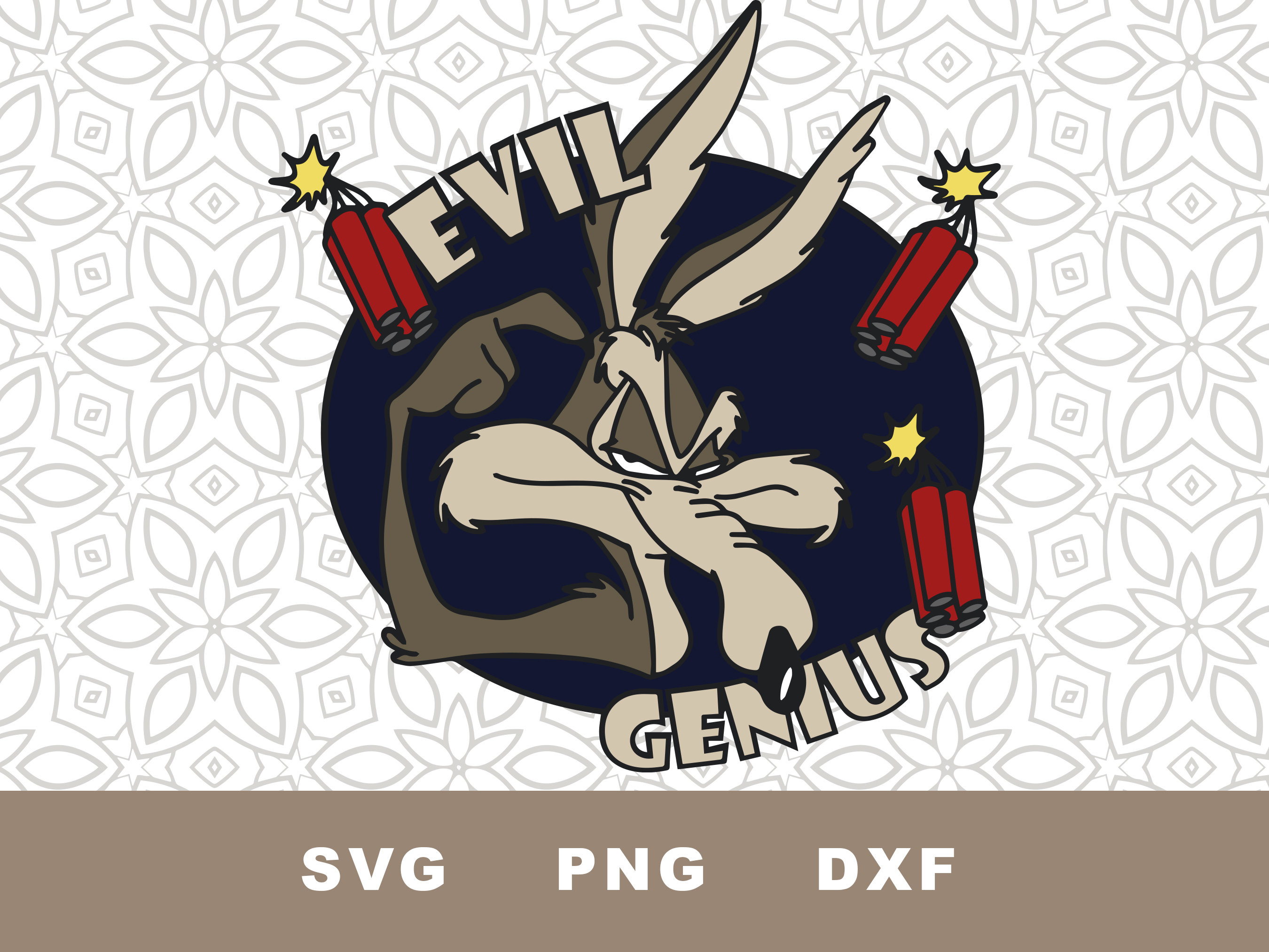 Wile E Coyote SVG Cut File, Evil Genius , Clipart, PNG, Instant ...