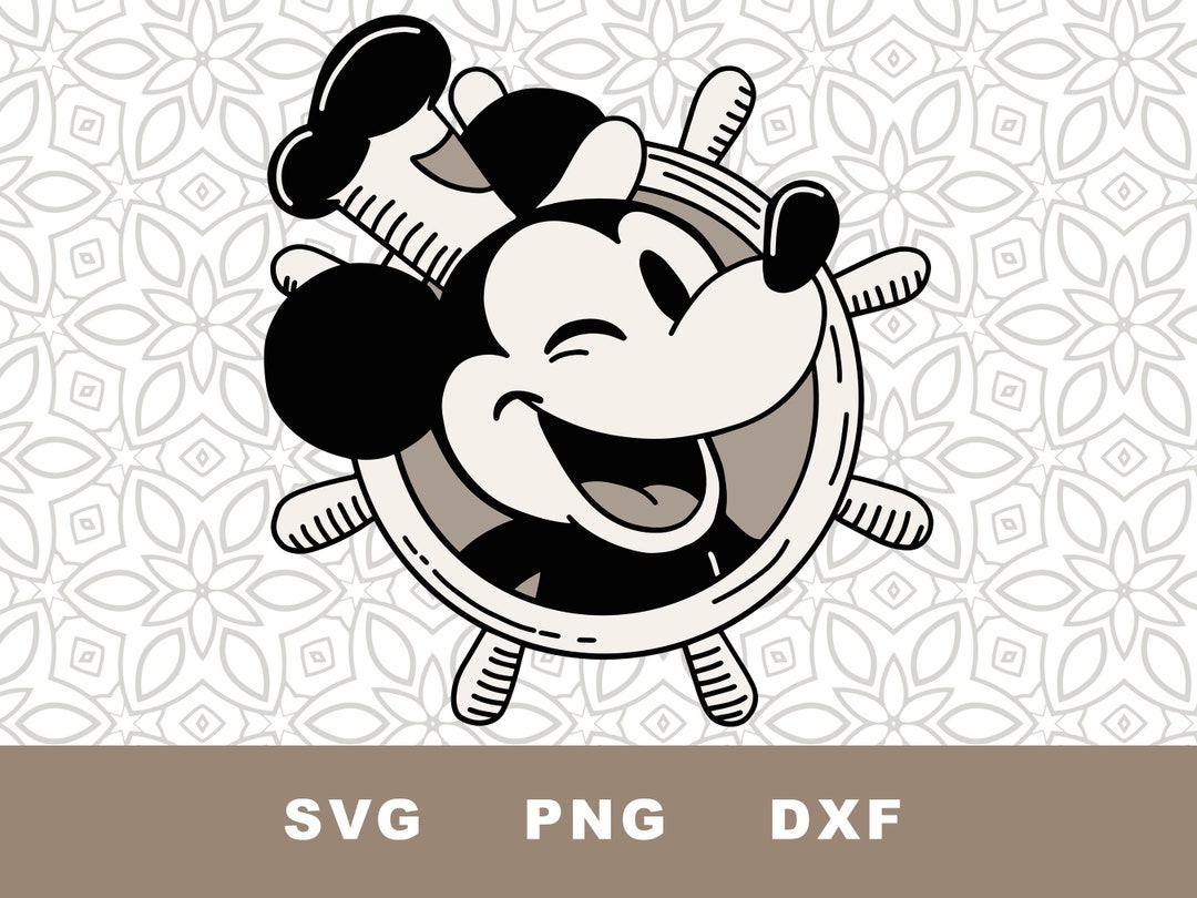 Steamboat Willie SVG Cut File, Vintage Cartoon, Clipart, Retro Mickey ...