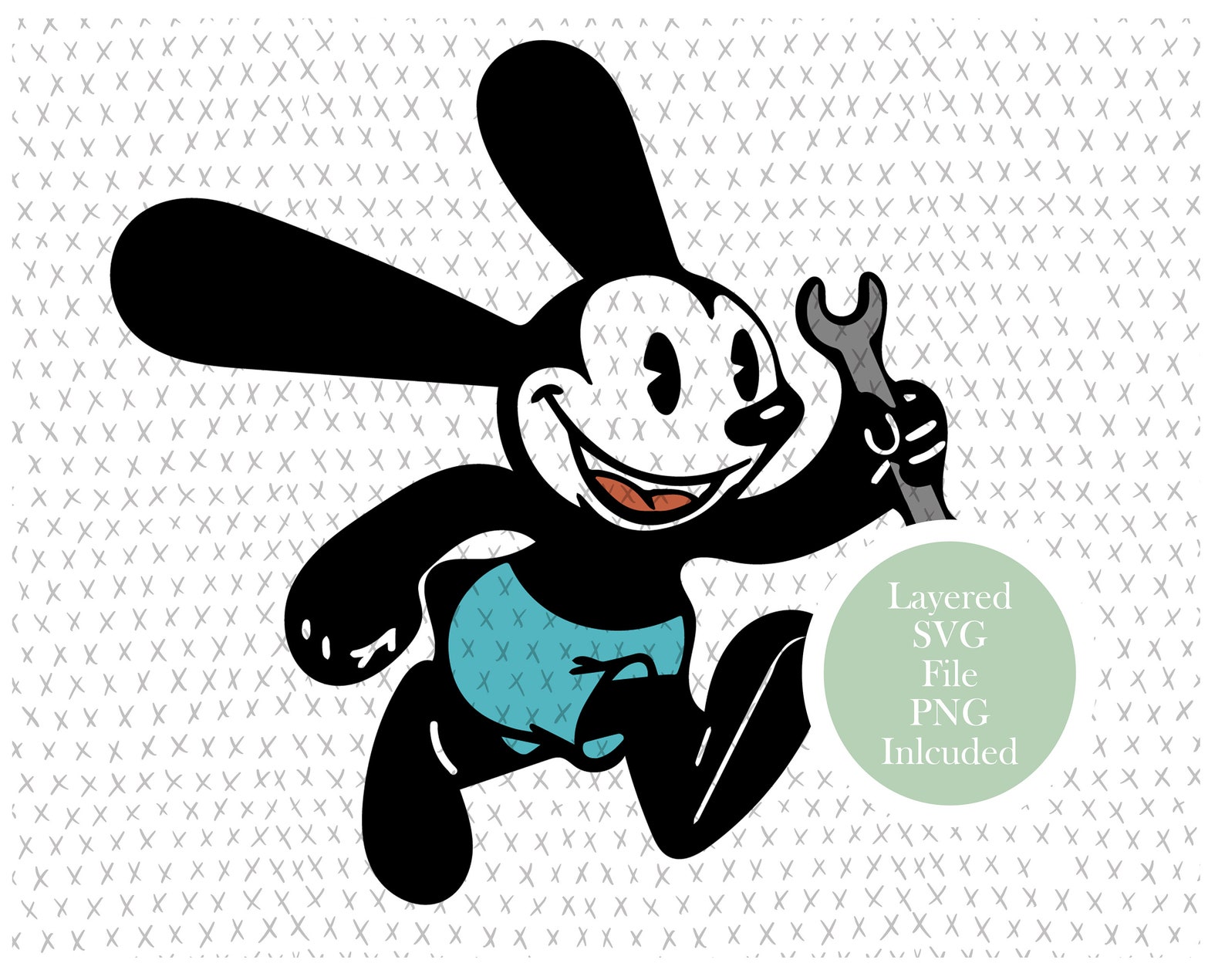 Oswald the Rabbit SVG Cut File Vintage Cartoon Bunny - Etsy