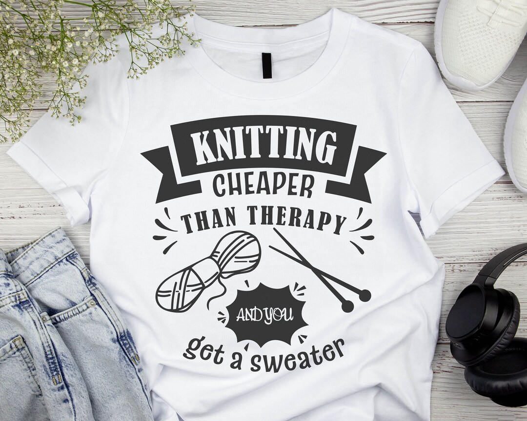 Knitting Quote SVG Cut File, Instant Download, Crafter Phrase - Etsy