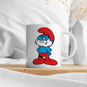 Papa Smurf SVG Cut File SVG Cut File, Clipart, PNG, Instant Download - Etsy