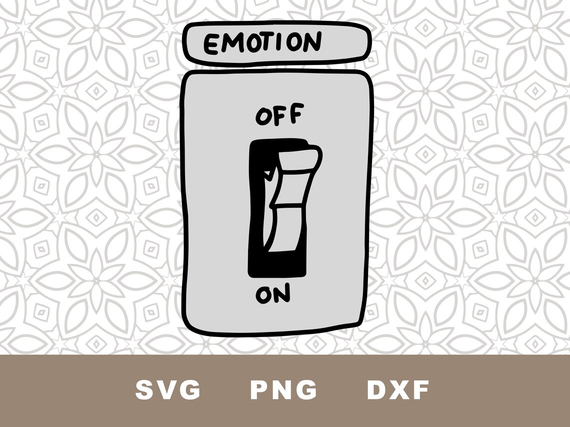 Emotion On/off Light Switch SVG: Mental Health Clipart (digital ...