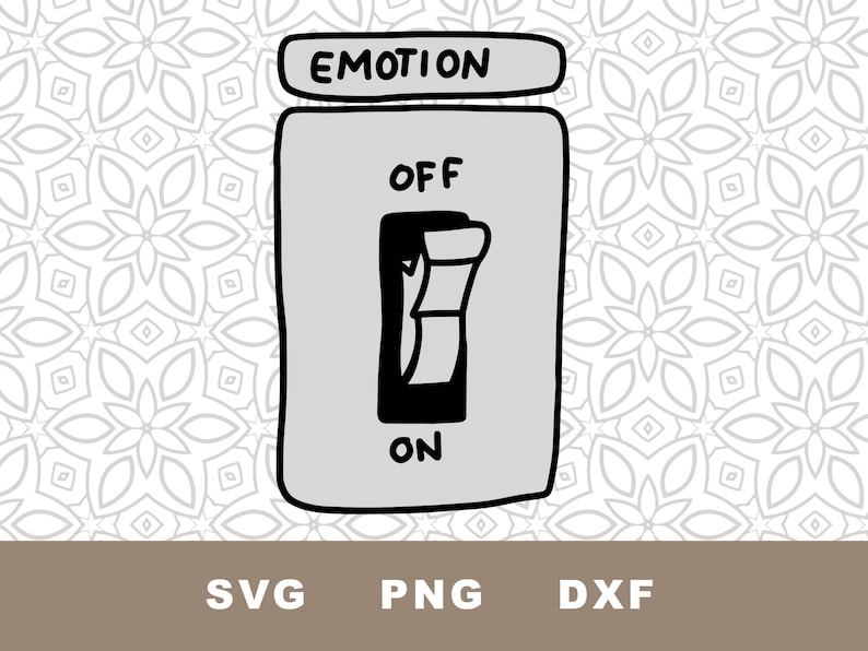 Emotion On/off Light Switch SVG: Mental Health Clipart (digital ...