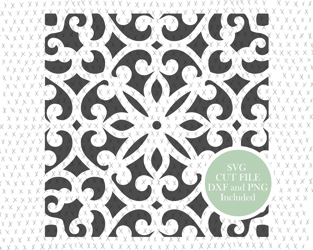 Tile Pattern SVG Cut File, Swirl Pattern, Floral, Greek, Portuguese ...