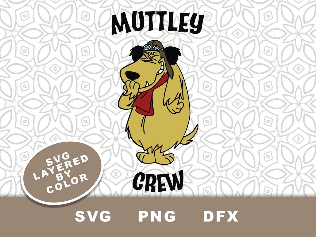Muttley SVG Cut File: Wacky Races Clipart, PNG (instant Download ...