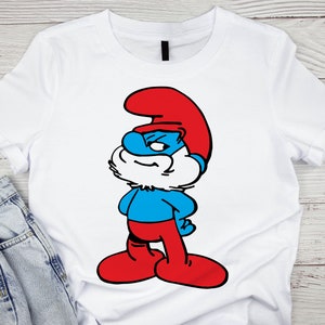 Papa Smurf SVG Cut File SVG Cut File, Clipart, PNG, Instant Download - Etsy