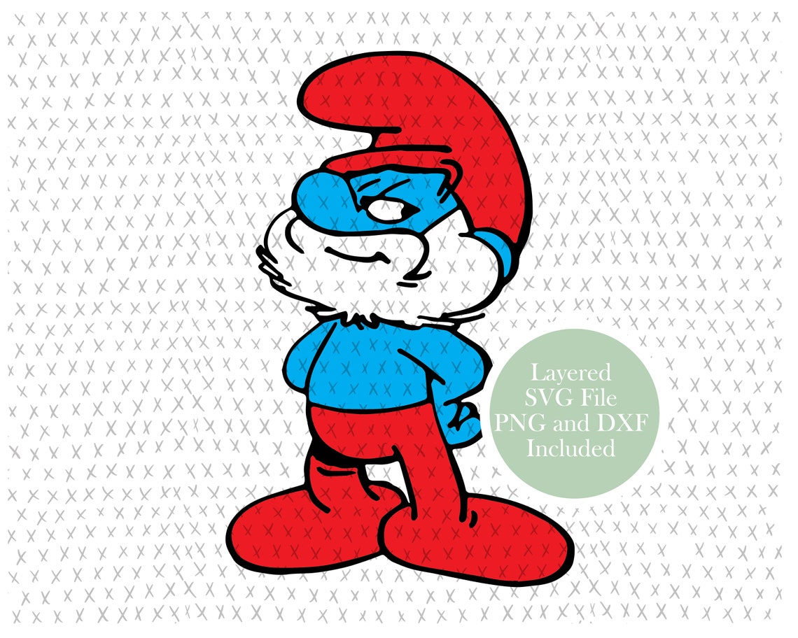 Papa Smurf SVG Cut File SVG Cut File Clipart PNG Instant - Etsy Canada