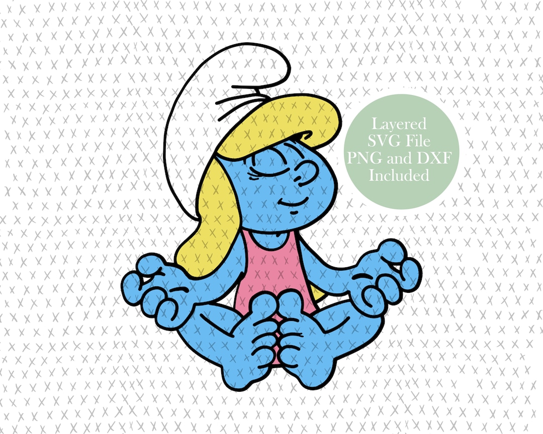 Smurfette Smurf SVG Cut File SVG Cut File Clipart PNG - Etsy