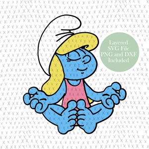Smurfette Smurf SVG Cut File SVG Cut File, Clipart, PNG, Instant ...