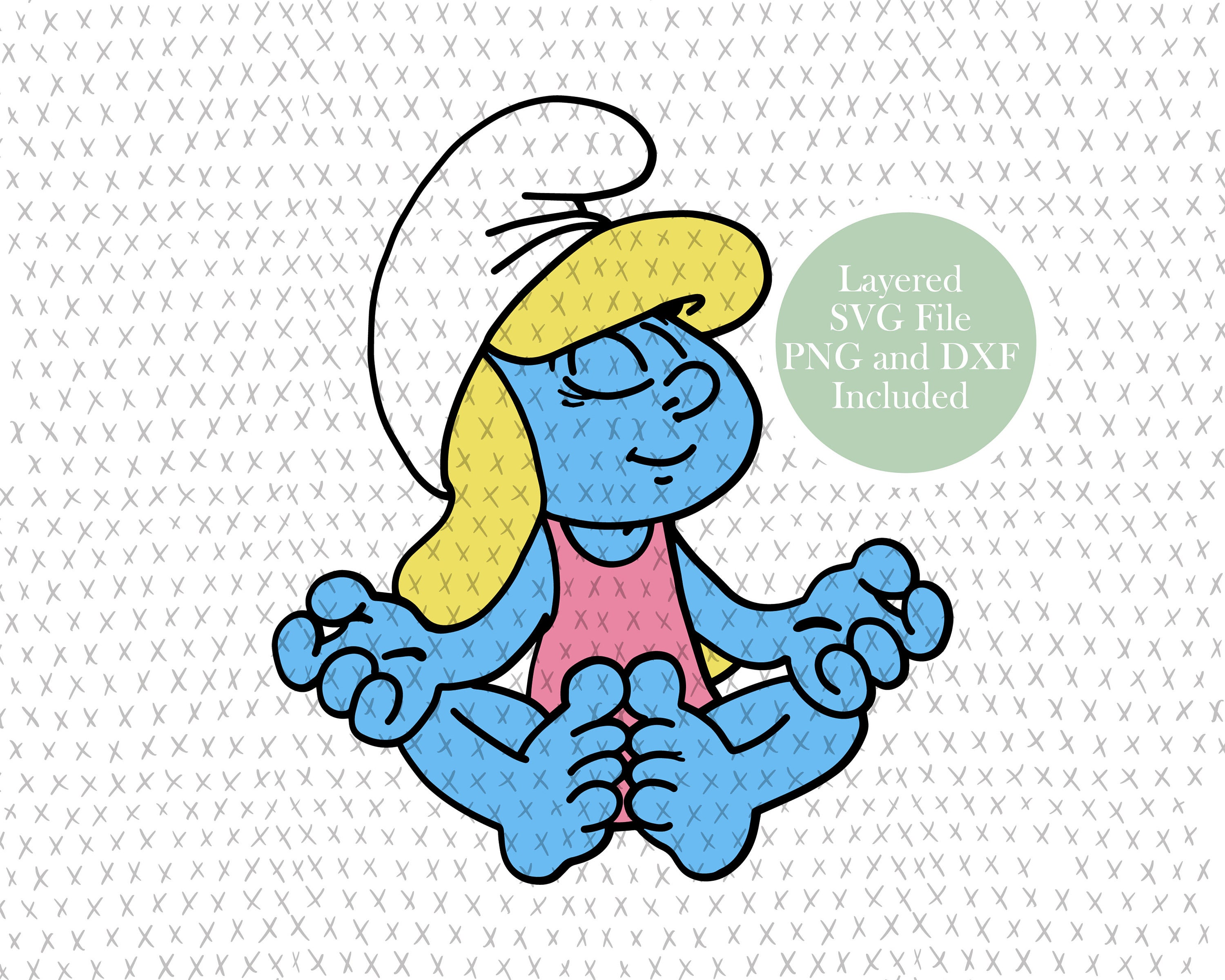 Smurfette Smurf SVG Cut File SVG Cut File, Clipart, PNG, Instant ...