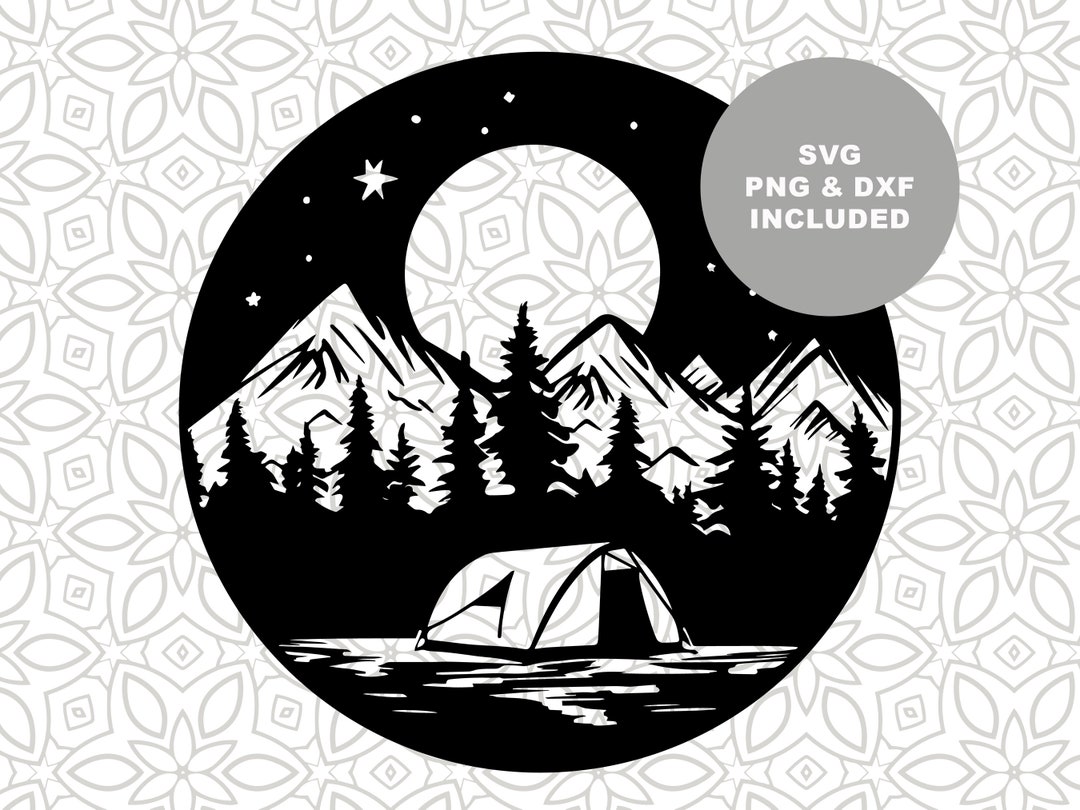 Camping Outdoors SVG Cut File: Adventure Tent Clipart (digital Download ...