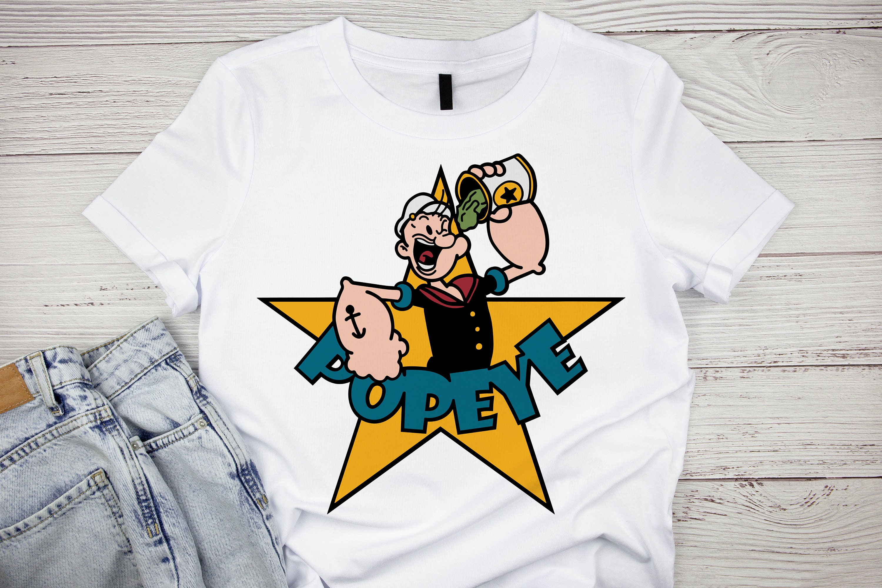 Popeye the Sailorman SVG Cut File SVG Cut File, Clipart, PNG, Instant ...