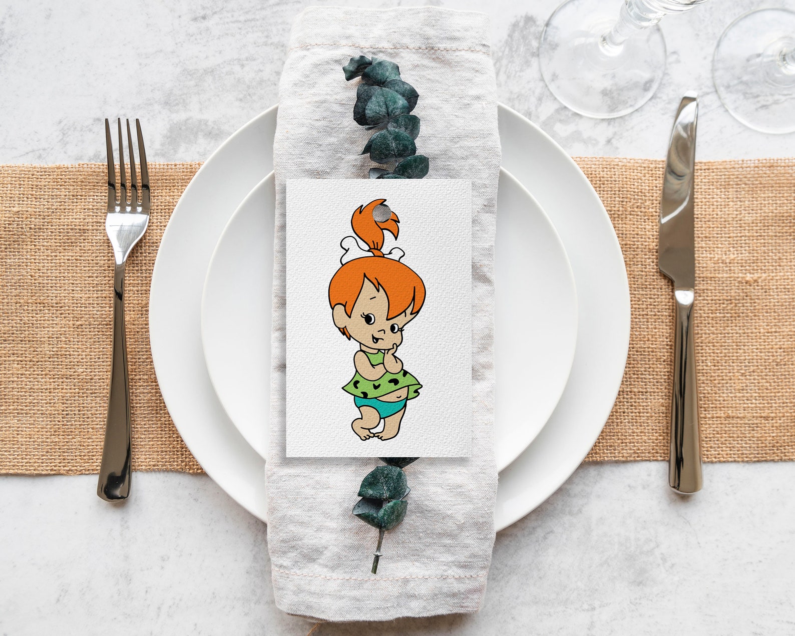 Pebbles Flintstone SVG Cut File: Baby Girl Clipart (digital Download ...