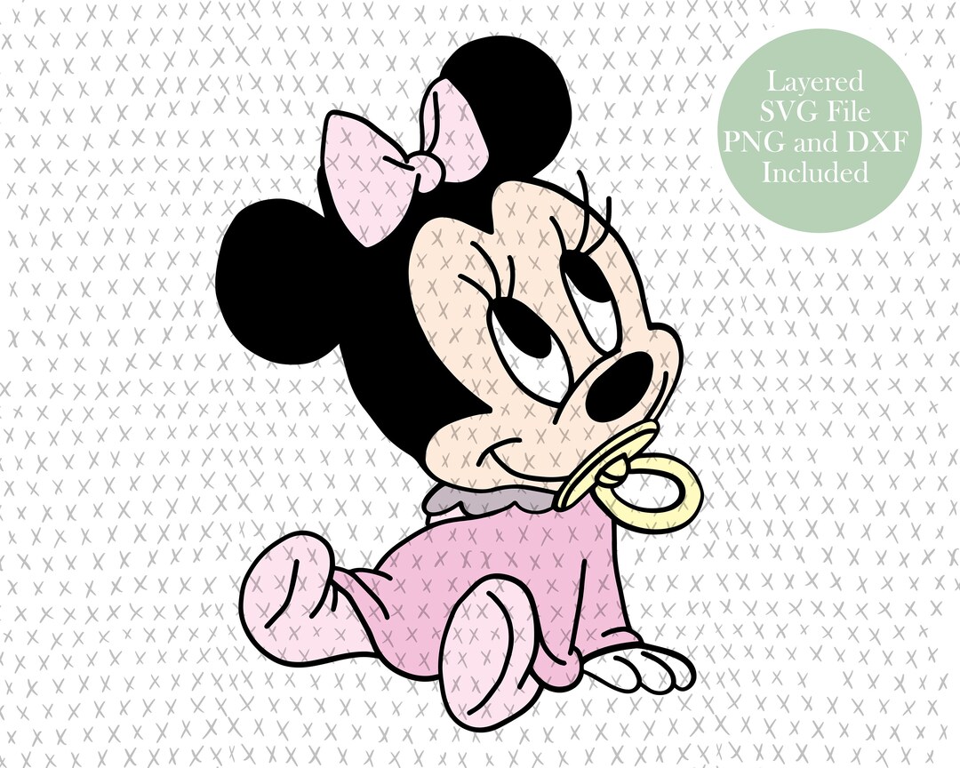Baby Minnie Mouse SVG: Clipart, Party Decoration (digital Download) - Etsy