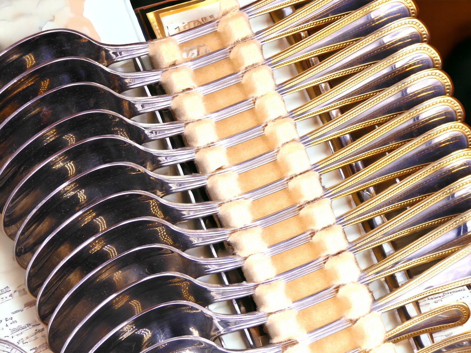 Cutlery Argenteria Reale GOTTINGHEN 75 PCS. 1960s Silver Plated & 24K ...