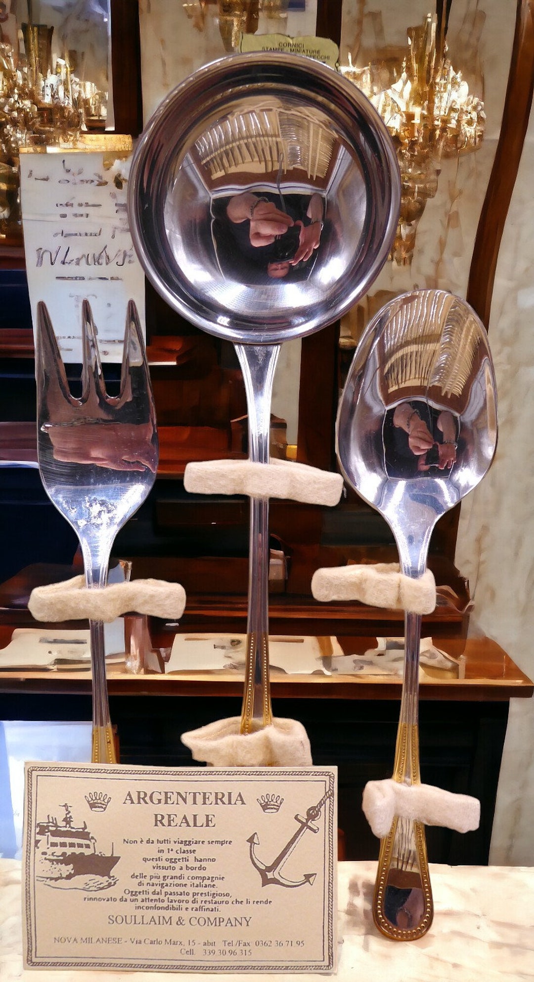 Cutlery Argenteria Reale GOTTINGHEN 75 PCS. 1960s Silver Plated & 24K ...