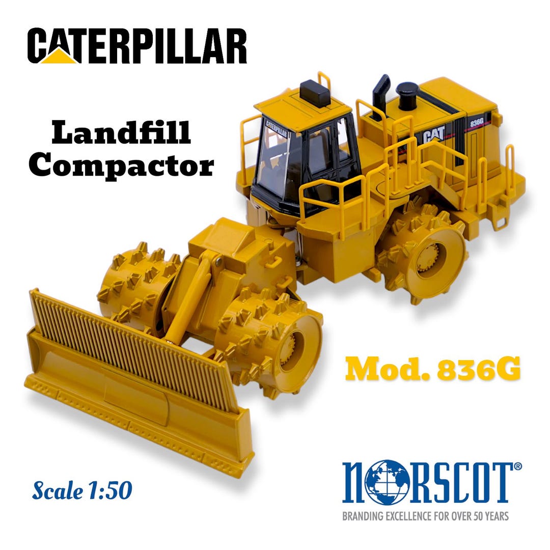 Norscot - Scale 1:50 - Model of Caterpillar Landfill Compactor Mod ...
