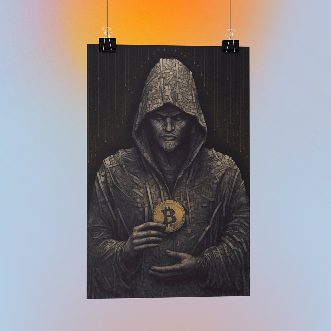 Satoshi Nakamoto: Digital Art Poster Cypto Poster Crypto - Etsy