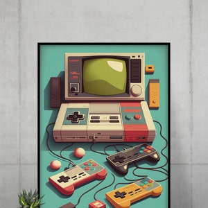 Vintage Gaming: Digital Art | Gaming Poster | Vintage Art | Gaming Art ...