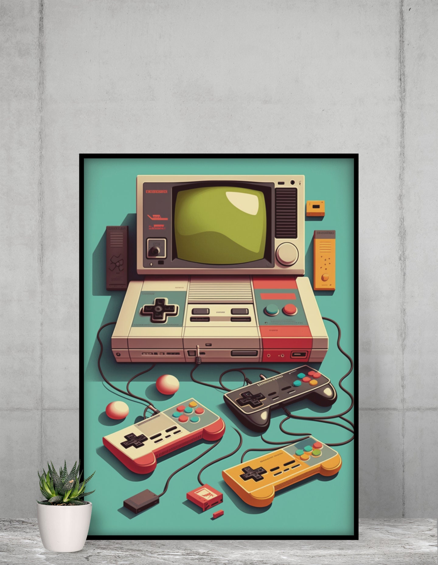 Vintage Gaming: Digital Art | Gaming Poster | Vintage Art | Gaming Art ...