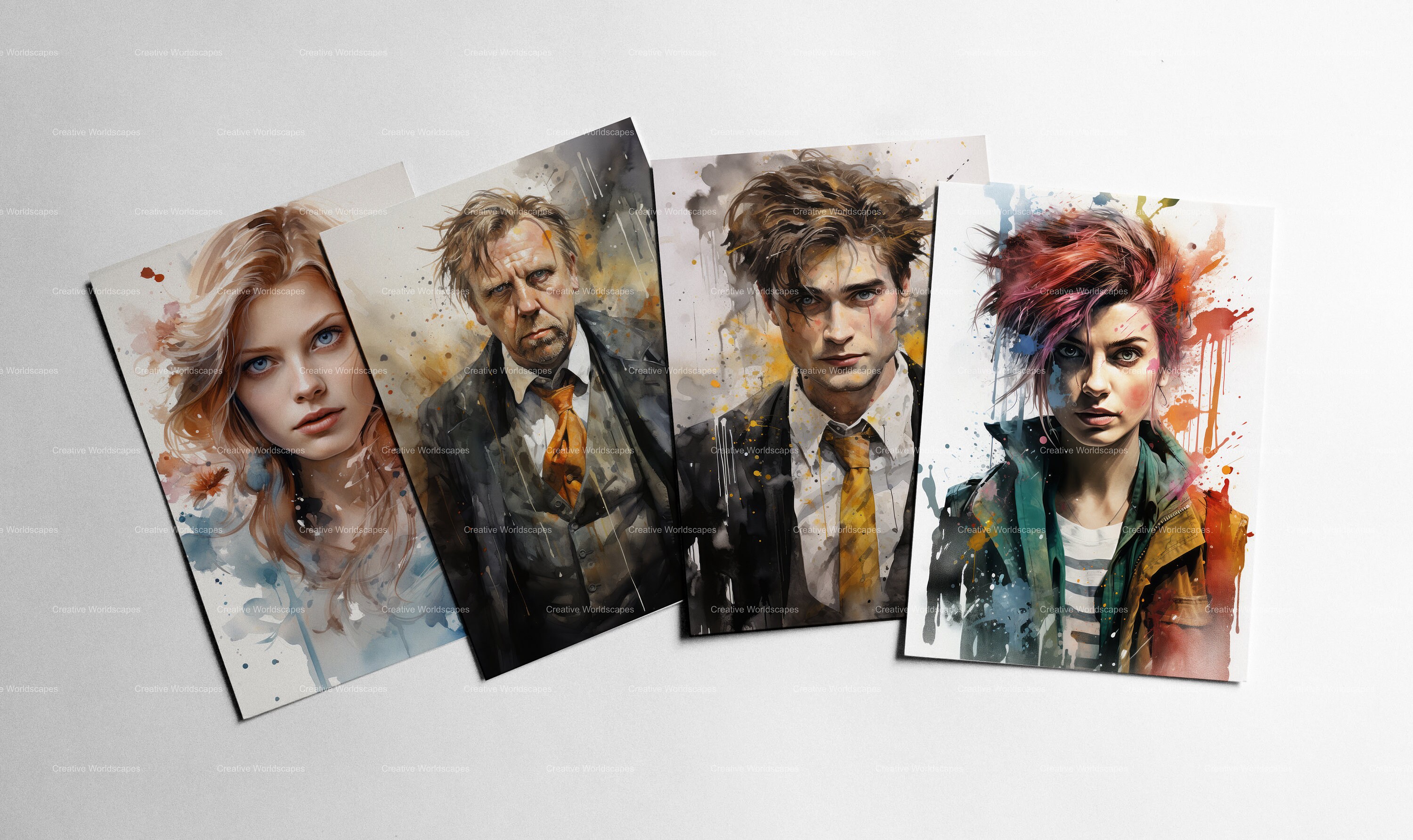 Wizard Friends Portraits, Digital Paper, Printable Paper, Sorcerer ...